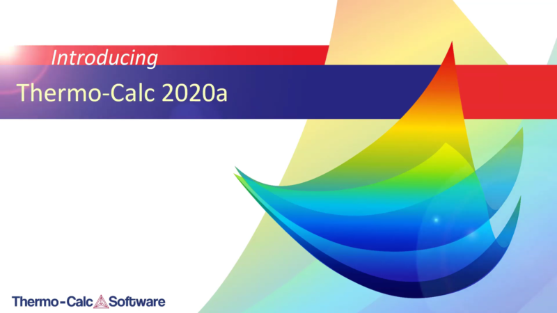 Thermo-Calc 2020a is Released - Thermo-Calc Software