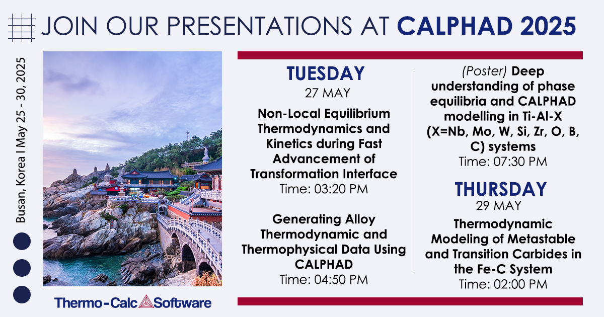 CALPHAD 2025 - Thermo-Calc Software
