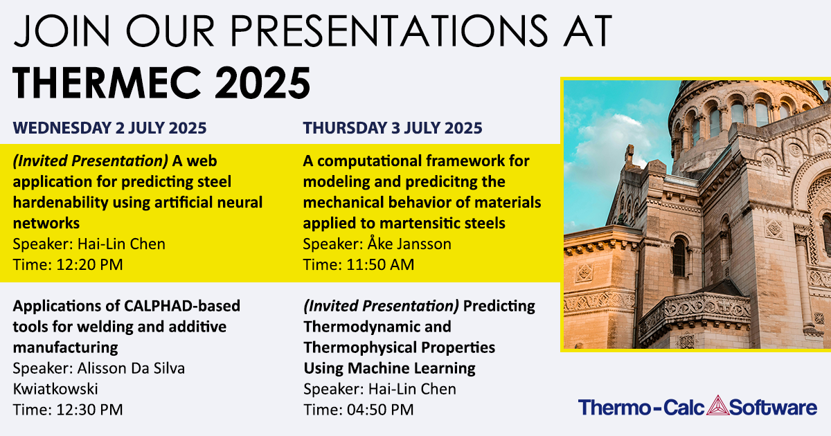 THERMEC 2025 - Thermo-Calc Software